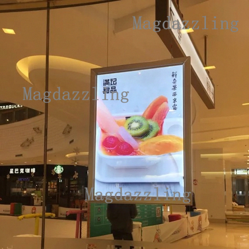 A2 Cable Hanging Restaurant Window Front Double Sided Aluminum Snap ...