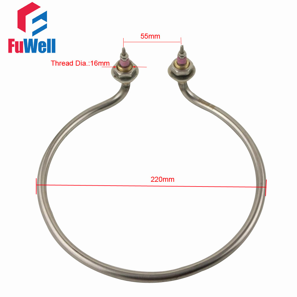304 Stainless Steel Racket Shaped Elbow Water Heating Element 220V 2KW ...