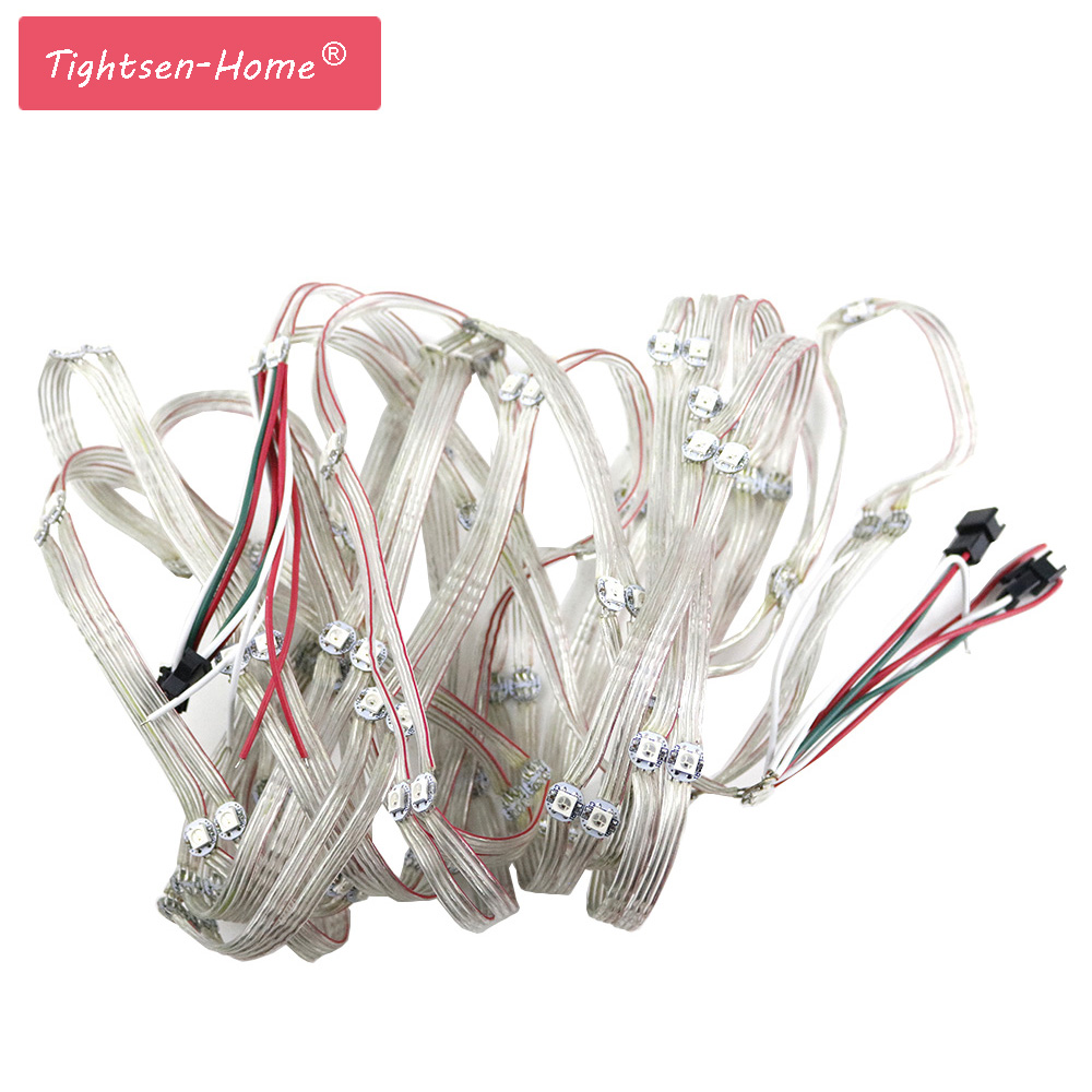 50-100PCS WS2812B LED Module String Panel Pre-soldered on Heatsink with ...
