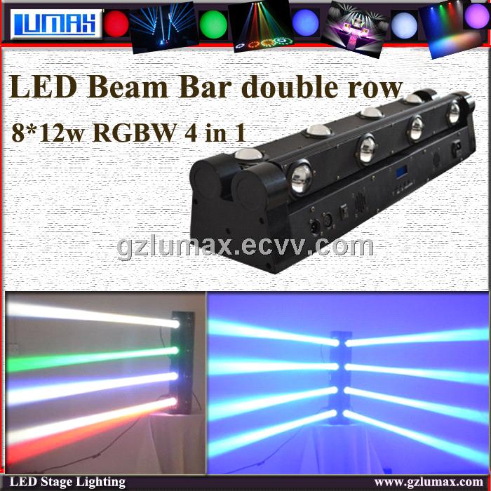LED Beam Bar Double Row 8*10w RGBW 4 in 1 Stage Light LED Bar Light ...