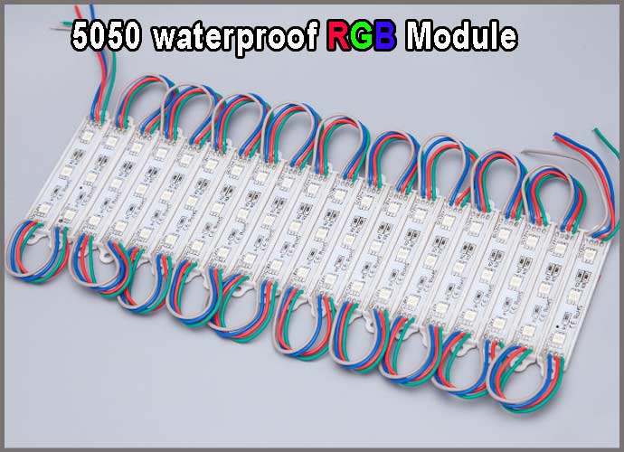LED 5050 3 LED Module 12V waterproof RGB Color changeable led modules ...