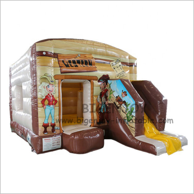 Western Cowboy Theme Air Kids Mini Bounce House Party Jumper Moonwalks ...