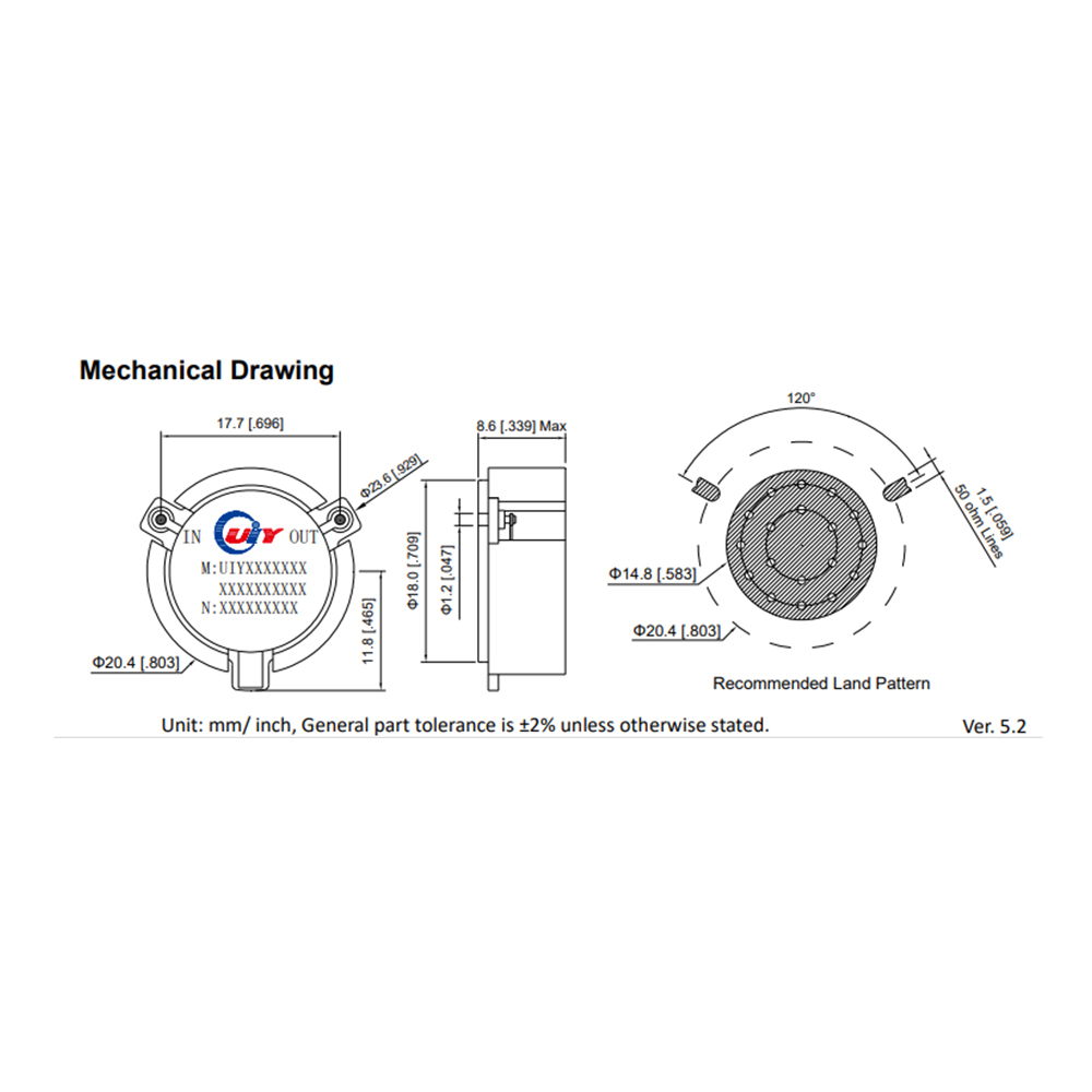 RF Surface Mount Circulator 0.2 To 3.6 GHz High Isolation from China ...